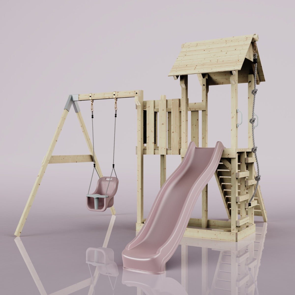 PolarPlay Calder Rose Balcony Tower Climbing Frame & Swing