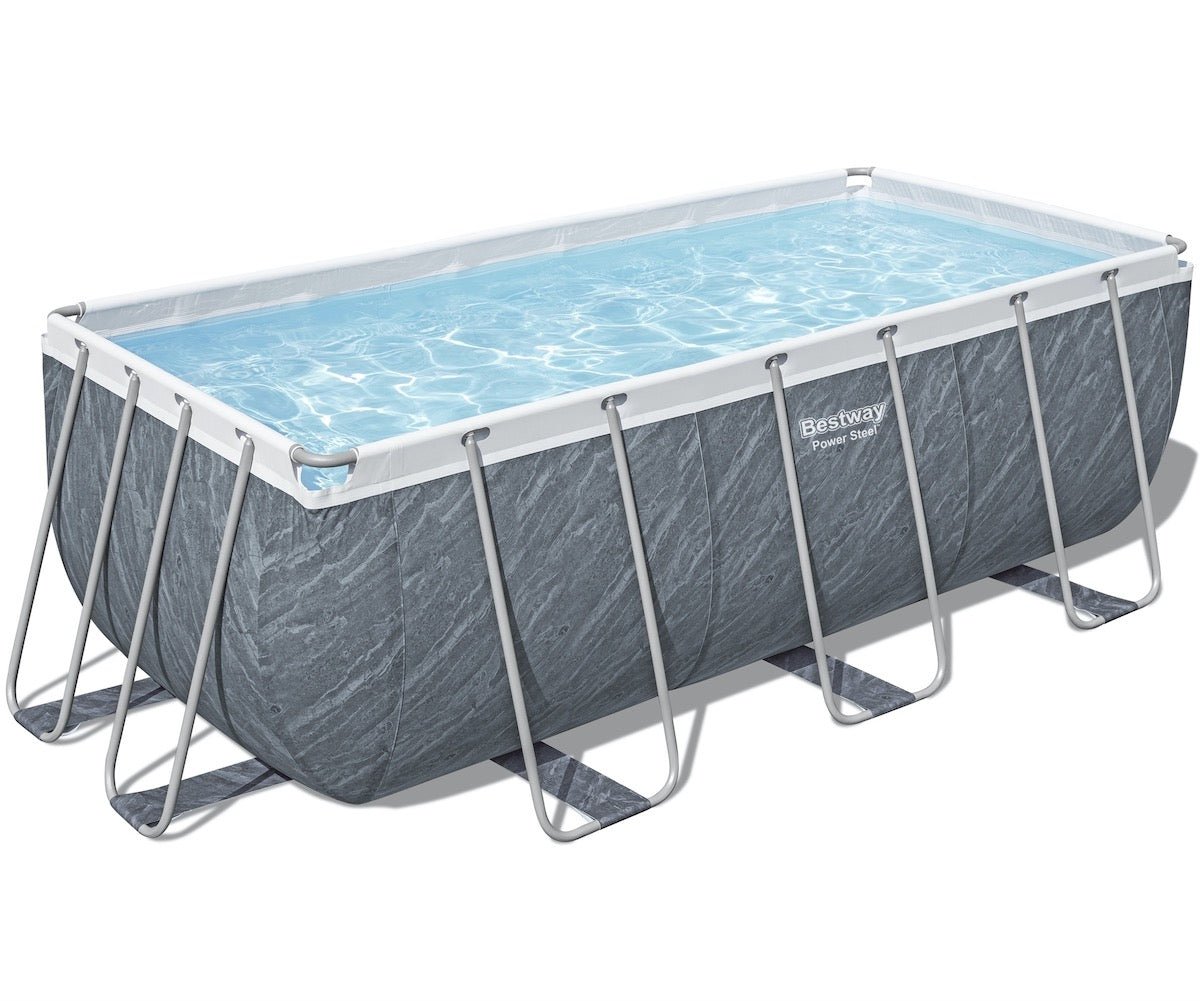 Bestway 13'6ft x 6' 7ft x 48in Power Steel Rattan Pool Set