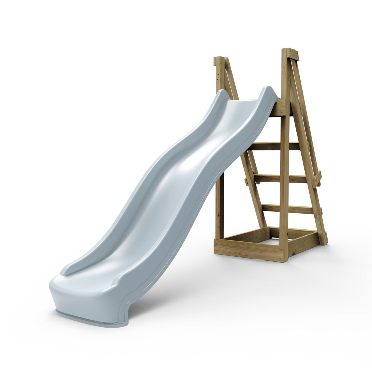 Rebo 8 ft Freestanding Kids Slide - Ice Blue | OutdoorToys