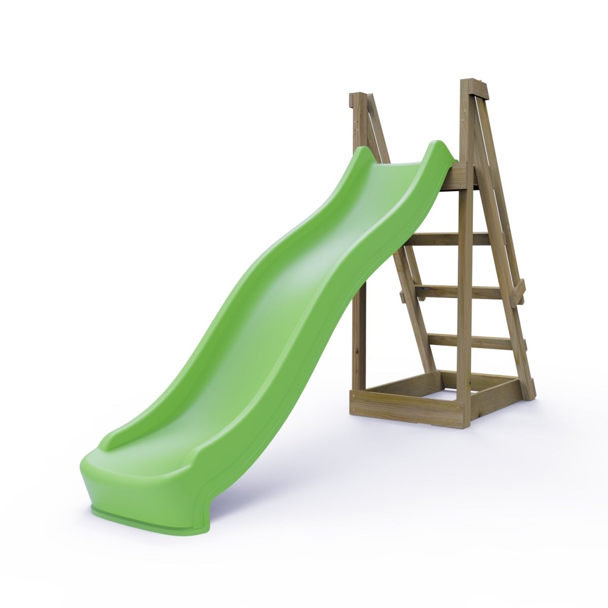 Rebo Light Green8ft Free Standing Slide w/ Wooden Platform