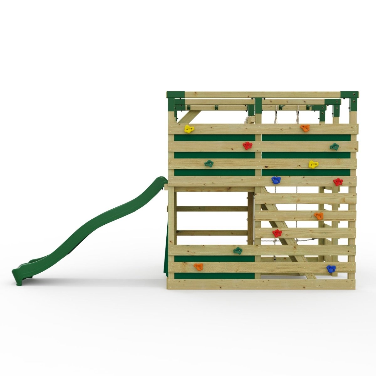OutdoorToys NinjaPlay Climbing Cube Wooden Climbing Frame - Double