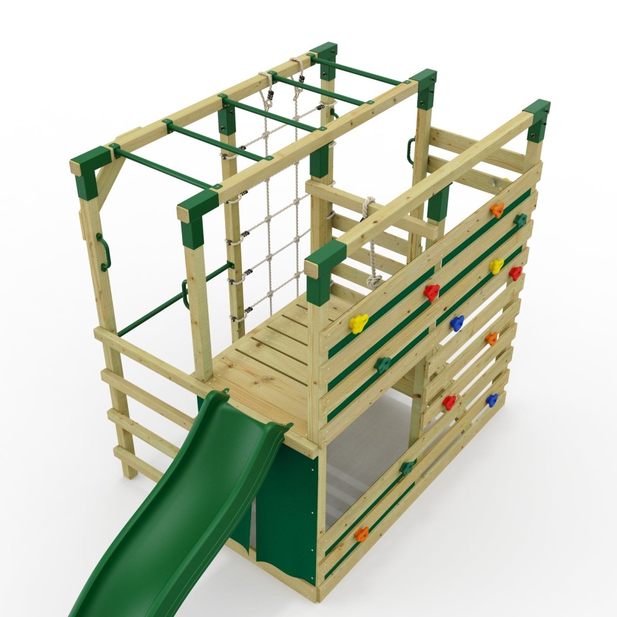 OutdoorToys NinjaPlay Climbing Cube Wooden Climbing Frame - Double