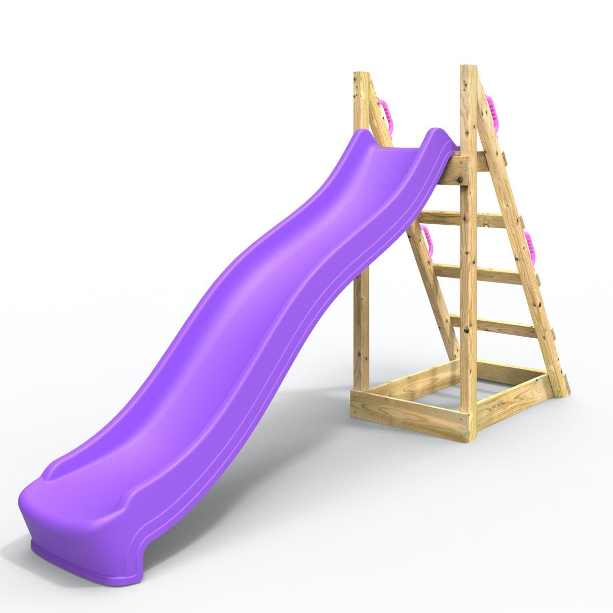 Rebo Purple Garden Water Slide w/ Wooden Platform - 8ft