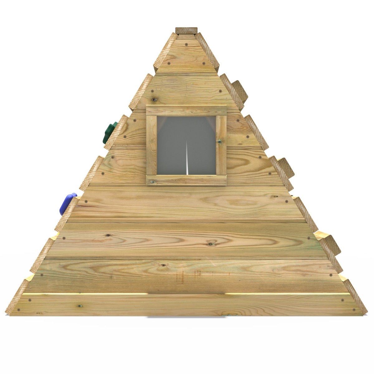 Rebo Mini Wooden Climbing Pyramid Adventure Playset - Green