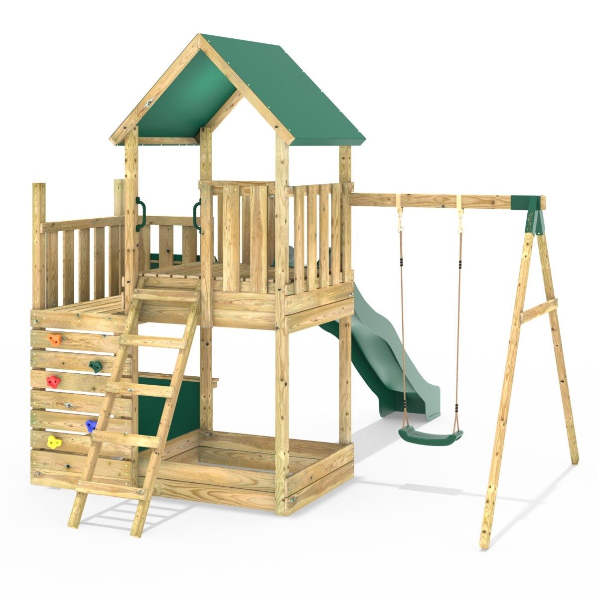 Rebo Modular Climbing Frame Playset - Shop & Single Swing