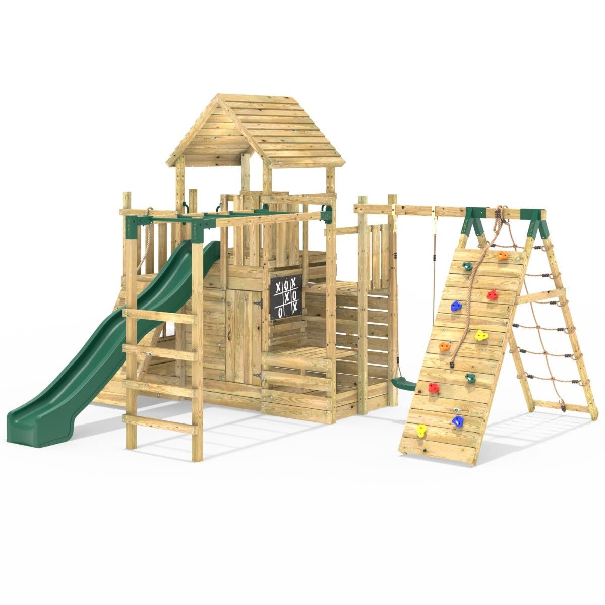 Rebo Modular Climbing Frame - M26 Swings, Monkey Bars & Den