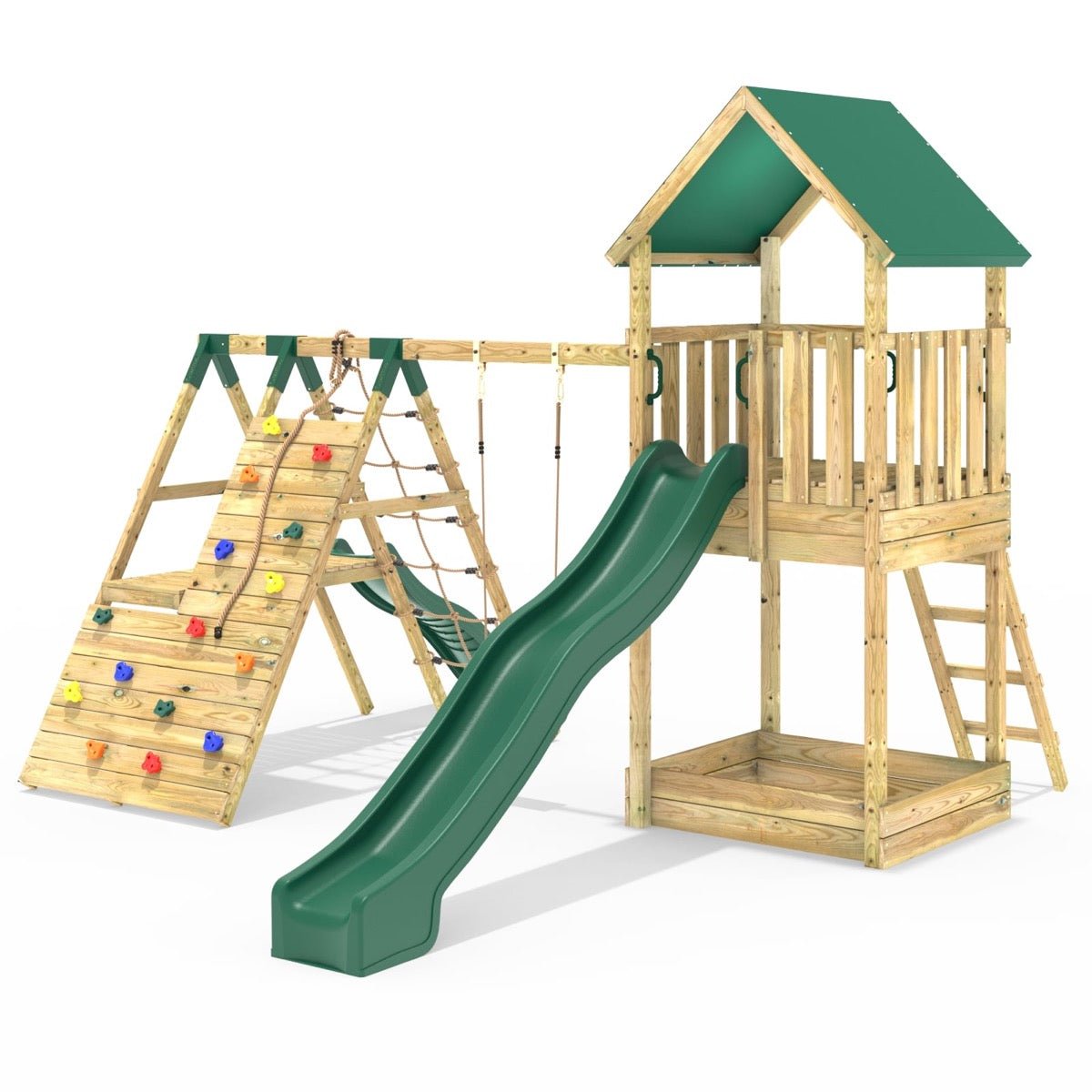 Rebo Wychwood Modular Climbing Frame, Swing, Climb & Slide