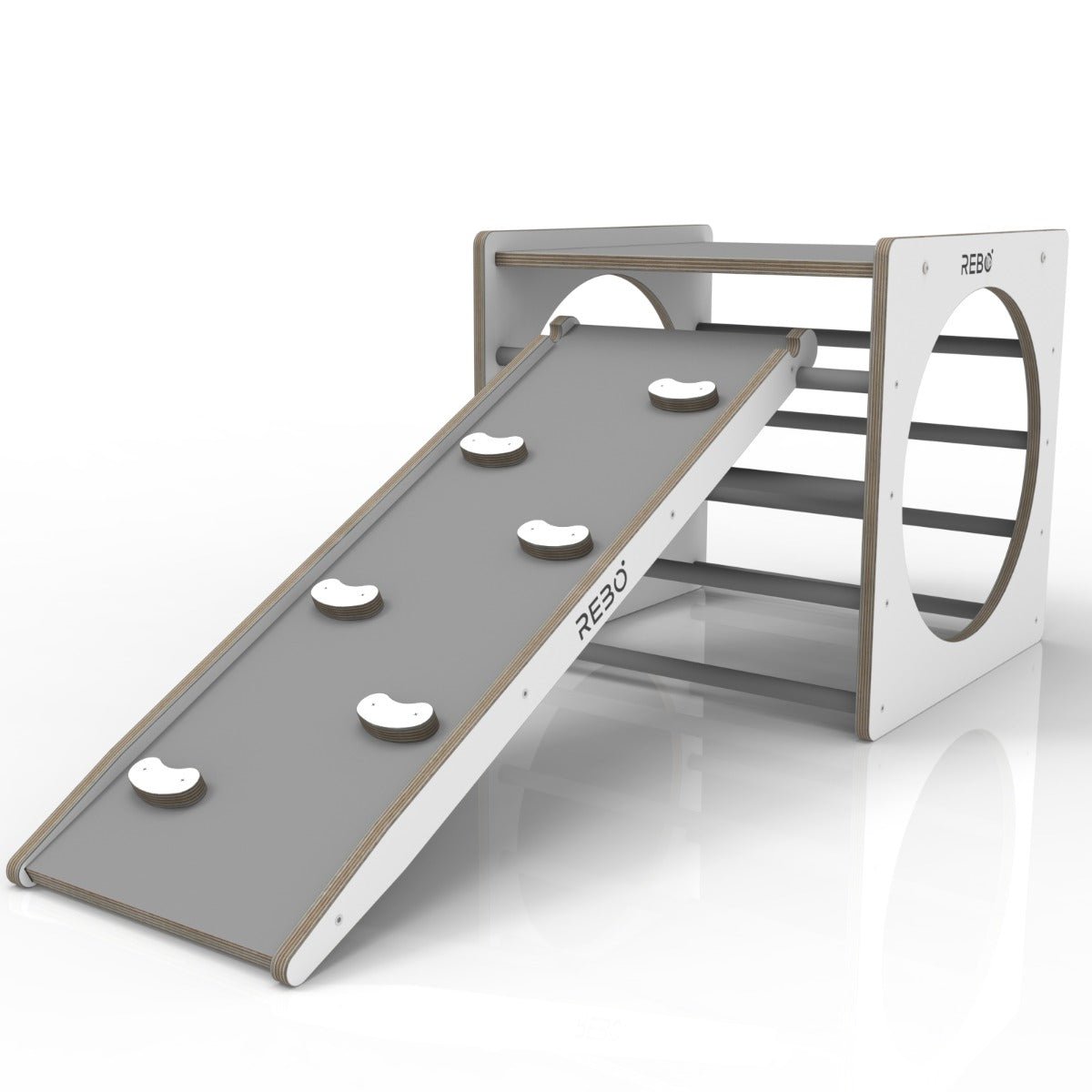 Rebo Pikler Style Climbing Cube & Ramp