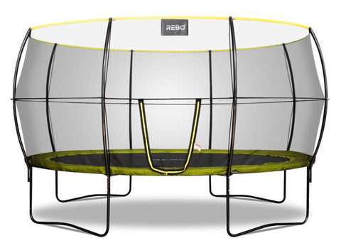 Rebo Oval Base Jump 2 10 x 14FT Trampoline With Enclosure